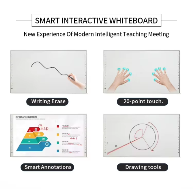 86 Inch 20 Points Infrared Touch Screen Electronic Interactive Whiteboard Smart Digital Board For School 1
