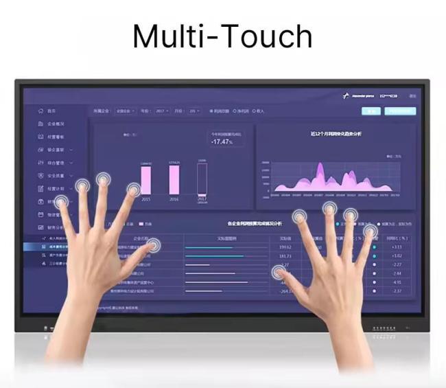 Interactive Whiteboard Collaborative Touch Screen Presentation Board With Dp Interface And High Contrast 3