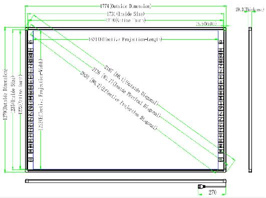 83 Inch Infrared Interactive Whiteboard with CE Rohs FCC Interactive boards 1