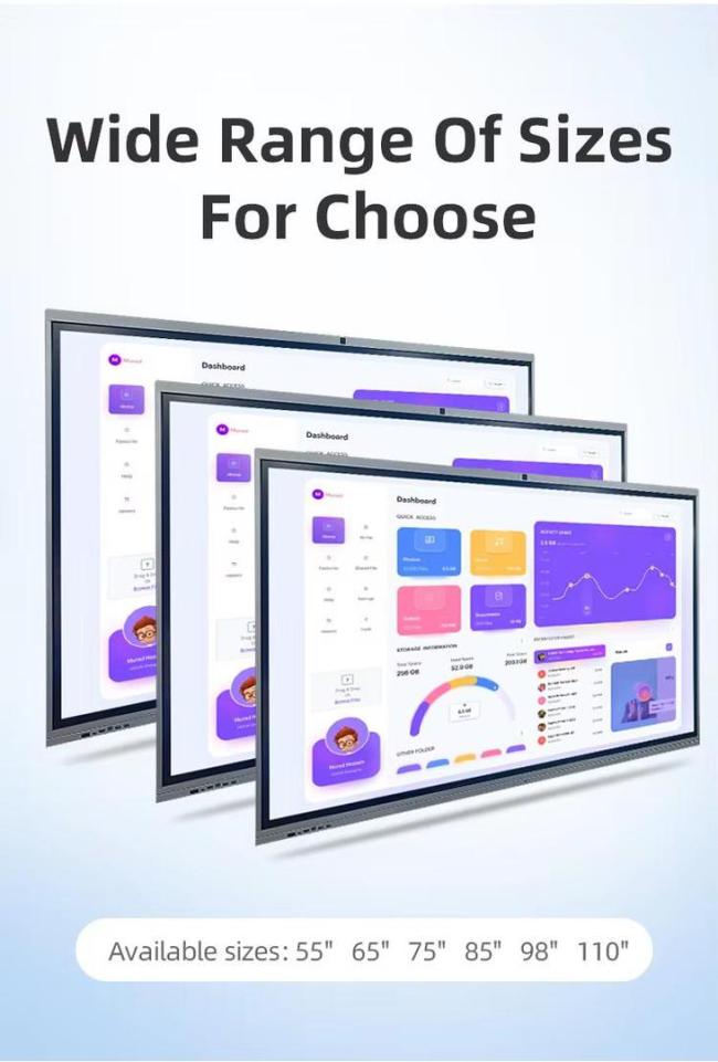 55 Inch 4K Screen Panel Smart Display Touch Screen Demo Board With Windows System 4