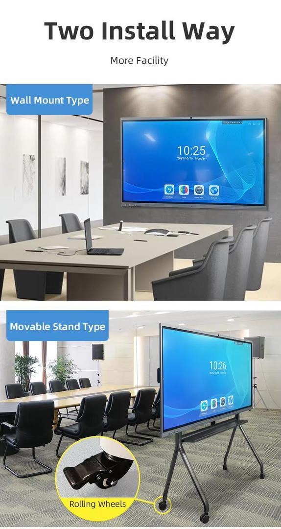 55 Inch 4K Screen Panel Smart Display Touch Screen Demo Board With Windows System 5