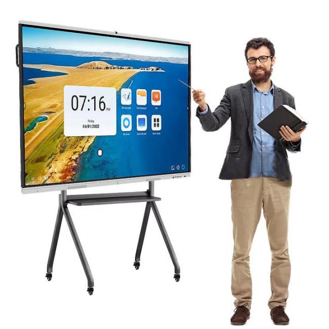 4K HD School Interactive Whiteboard Android13 8 128G Win10 Dual System Touch Display 1
