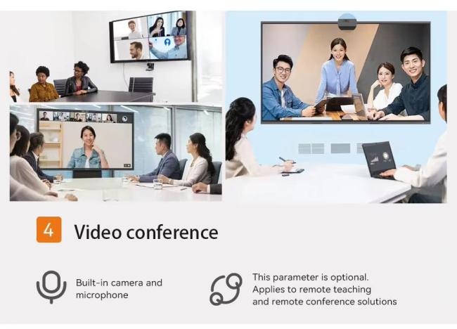 350cd/m2 Brightness Touch Screen Presentation Board 3840x 2160 4K Resolution and Smart Display Panels 3