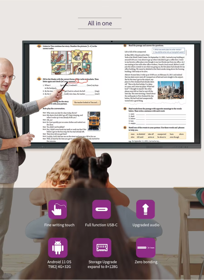 75 Inch 4K Certified Smart Interactive Touch Screen Whiteboard TV Tablet 4
