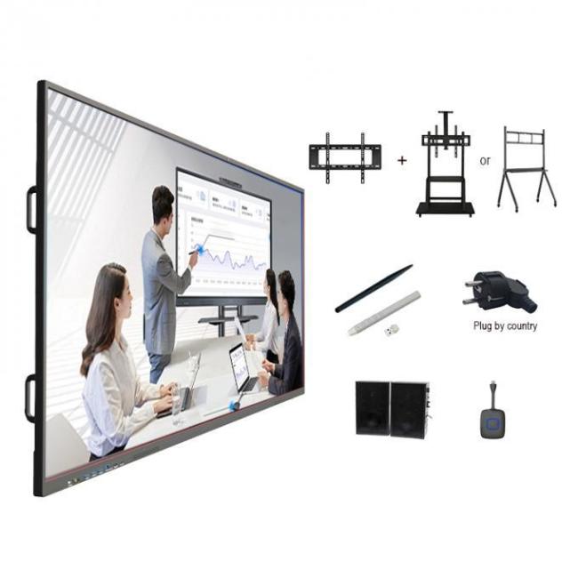 55 Inch Seamless Writing Experience Video Conferencing Interactive Touch Screen Whiteboard Flat Panel 3