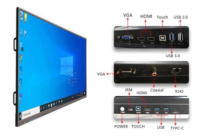 55 Inch Seamless Writing Experience Video Conferencing Interactive Touch Screen Whiteboard Flat Panel 2