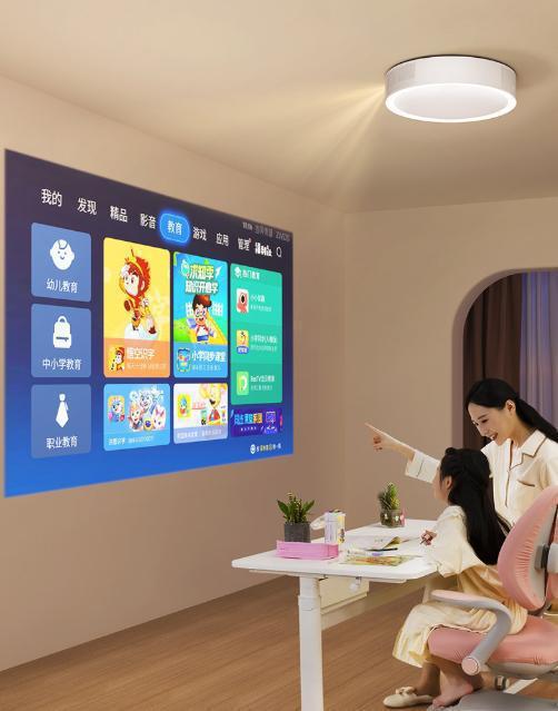 4K 1080P Lighting Brightness 3000lx Smart Laser Projector, PST Ceiling Projector Lamp 3