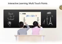 China 75-Inch Smart Digital Blackboard with Magnetic Side Boards - 4K Display, Android/Windows Dual System, 20-Point Touch for sale