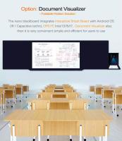 China 75-Inch Smart Digital Blackboard with Magnetic Side Boards - 4K Display, Android/Windows Dual System, 20-Point Touch for sale