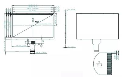 China 40 Pin 10.1 Inch LCD Display TFT LCD Screen Module 1204×600 LVDS Interface Wide View for sale