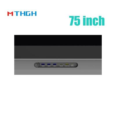 China 75 Inch Interactive Touch Screen Display Smart Blackboard LED Panel 500cd/M2 School Education for sale
