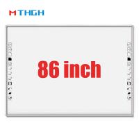 China 86 Inch Smart Interactive Whiteboard with 10-Point Touch and Android/Windows10 Support for sale