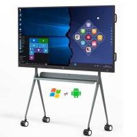 China 110 Inch Interactive Touch Screen Whiteboard with 4K Resolution and 20-Point Multi-Touch for Professional Presentations for sale