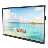 China 75 Inch 4K Certified Smart Interactive Board with 20-Point Infrared Touch Screen Whiteboard for sale