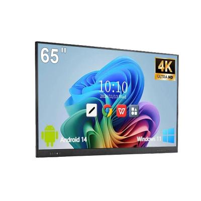 中国 インタラクティブなプレゼンテーションのための65インチIR 4Kインタラクティブなタッチスクリーンホワイトボード 販売のため