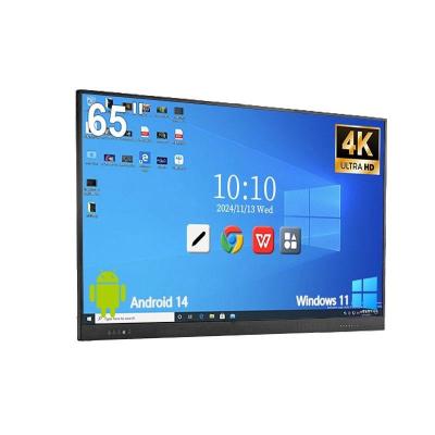中国 65 インチ 3840 X 2160 4K インタラクティブタッチスクリーン ホワイトボード RAM ROM/16 512G 寿命 ≥50000 時間 販売のため
