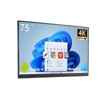 China 75 Inch Interactive Touch Screen Whiteboard with Android 14/Wind11 System and 4K LCD Touch Screen for Smart Education for sale