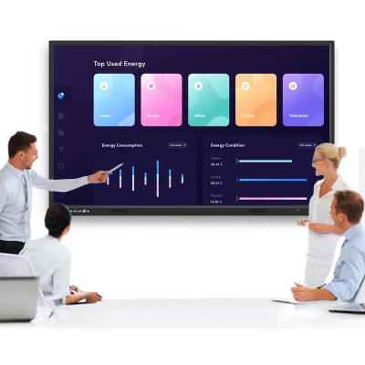 China 65inch 8G+128G Infrared Touch Android AI Smart Board Customizable Multi-Touch Screen 4K UHD Digital Interactive Board for sale