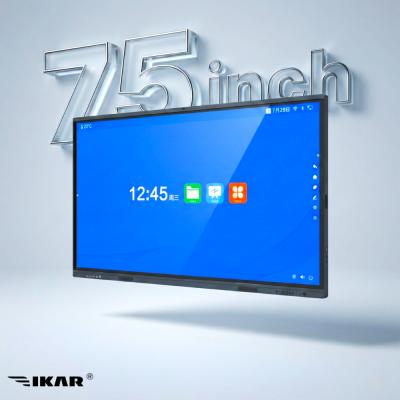 China Interactive Touch Screen Whiteboard with 1.07G Colors LCD Panel, Super Slim 12.4mm Frame, and ≥50000 Hours Life Time for Modern Conference Rooms for sale