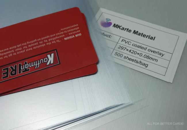 Smooth Glue Coating 0.08mm Inkjet Printing PVC Sheet