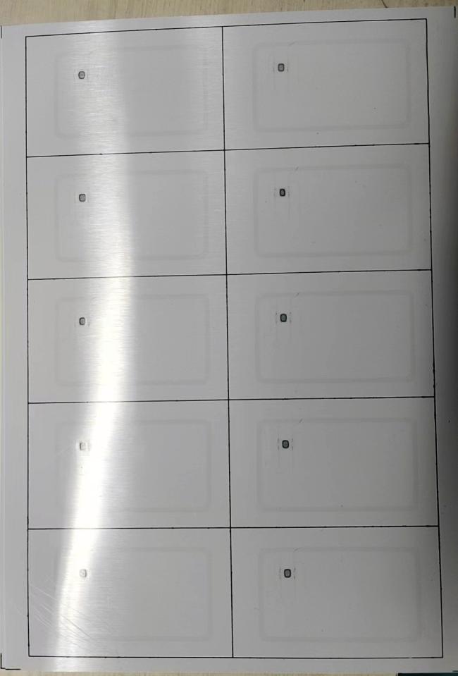 RFID Inlay/Prelam sheets for RFID cards production-A4 IC Fudan F08 chip-Optimal Material for Smart Card Production