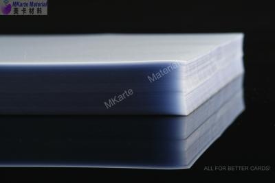 China 0.06mm Pvc Card Material Coated Overlay Film Digital Print / Offset Print Te koop