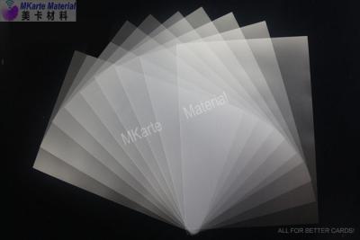 China 0.06mm Pvc Card Material Coated Overlay Film Digital Print / Offset Print Te koop