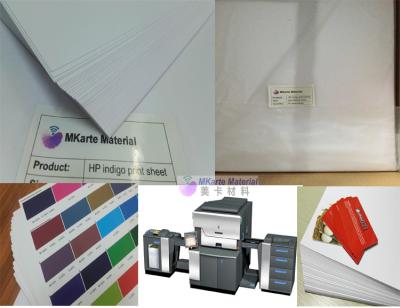 China 1.45±0.05g/Cm3 Dichte HP Indigo Einseitiger Digitaldruck PVC-Blatt für Kunststoffkartenlösungen zu verkaufen