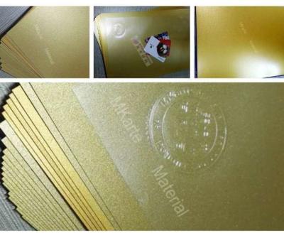 China Goldfarbe Digital, die PVC-Blätter für Plastikkarten-Laminierung druckt zu verkaufen