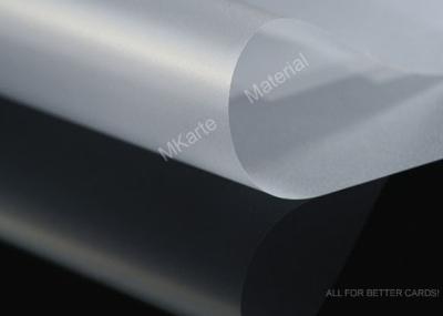 China O PVC lustroso transparente do cartão de banco de 1.0mm revestiu a folha de prova à venda