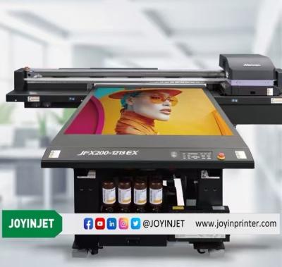 China Mimaki JFX200-1213EX Industrial UV Flatbed Printer with 25㎡/h Max Speed, 1270×1300mm Printing Area & Multi-Ink Compatibility for sale