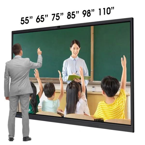 Quality 55 65 75inch Touch Screen Interactive LED Panel Dual Operating System Smart for sale