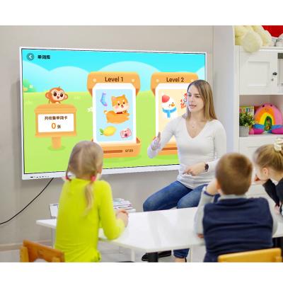 China Hot Selling 55-Inch Interactive Smart Board Flat Panel LED Monitor Multi-Touch Electronic Whiteboard for Educational  Equipment for sale