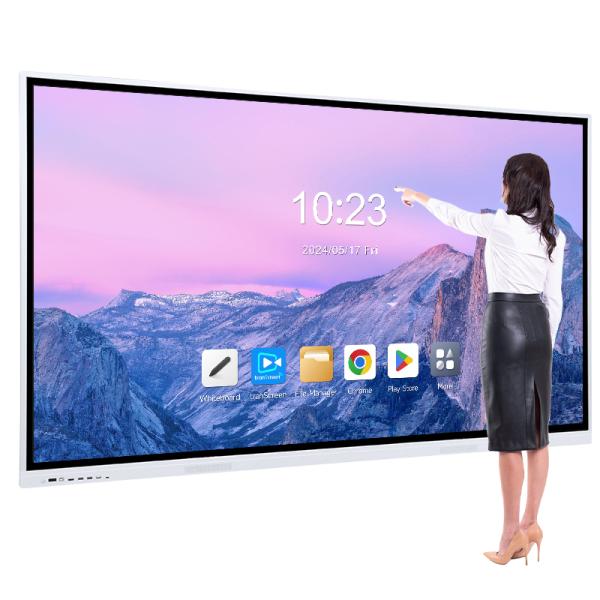 Quality 55 Inch 4K Interactive Smart Whiteboard  Uhd Digital Touch Screen Smart Board Custom Magnetic Whiteboard for Teaching for sale