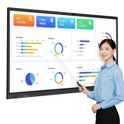 China OEM 65" 75" 85" 98'' Inch Portable Interactive Flat Panel Touch Screen Smart Board Interactive  Whiteboard for Office Conference for sale