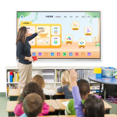 China 65 75 85 Inch LCD Display Touch Screen Interactive Flat Panel Interactive Whiteboard Digital Smart Board for Classroom for sale