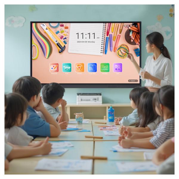 Quality Movable HD Interactive Electronic Smart Board Multi Points Touch Screen Whiteboard for Teaching for sale