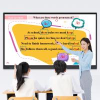 China Movable HD Interactive Electronic Smart Board Multi Points Touch Screen Whiteboard for Teaching for sale