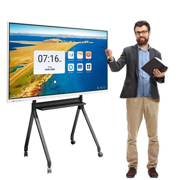Quality 75inch 4kSmart Moniteurs Board Lcd Wifi Interactives Flat Panel Touch Screen for Teaching and Conference Interactives Flat Panel for sale