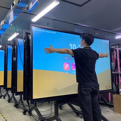 China 4K Android OPS 55 65 75 86 Inch Multi Touch Screen Digital Boards Interactive  Whiteboard Smart Board for School Teaching for sale