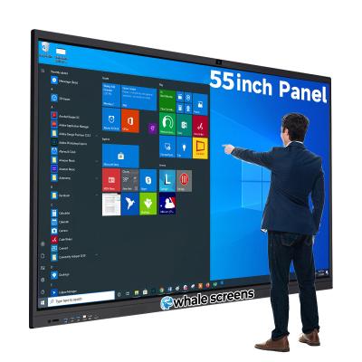 China Whale Screens 86 98 110 Inch All in One Conference Machine 20 Points Touch Screen Smart Board Electronic Interactive Whiteboard for sale