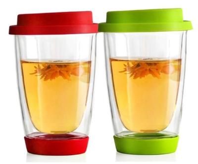 China Handmade Thermo Double Wall Glass Coffee mugs for  Latte Tea dinning bar office,home school for sale