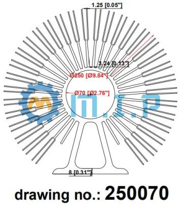 China 250mm high power round led heatsink aluminum extruded profiles for sale