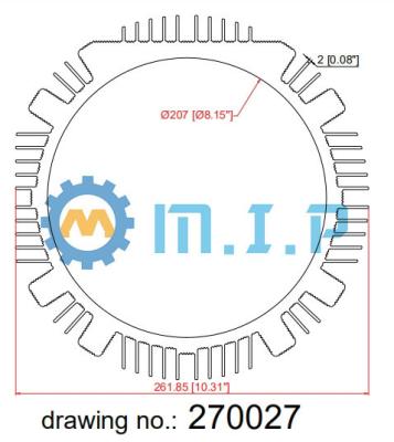 China 270mm high power round led heatsink aluminum extruded profiles for sale