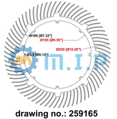 China 259mm high power round led heatsink aluminum extruded profiles for sale
