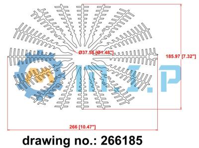 China 208mm high power round led heatsink aluminum extruded profiles for sale