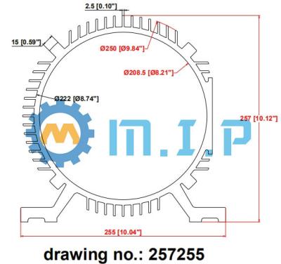 China 250mm high power round led heatsink aluminum extruded profiles for sale