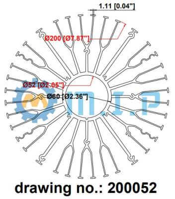 China 220mm high power round led heatsink aluminum extruded profiles for sale