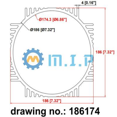 China 186mm high power aluminum extruded profiles electronic heatsink for sale