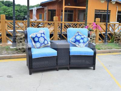 China CA1601S round  wicker and alum twins chair double chair for sale